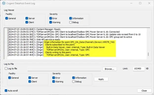 Cogent DataHub V11 Feature Enhancements: User Experience